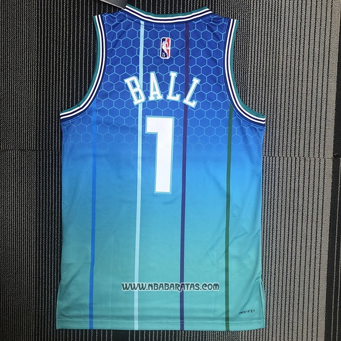 Camiseta Charlotte Hornets LaMelo Ball #1 Ciudad 2022-23 Azul | www ...